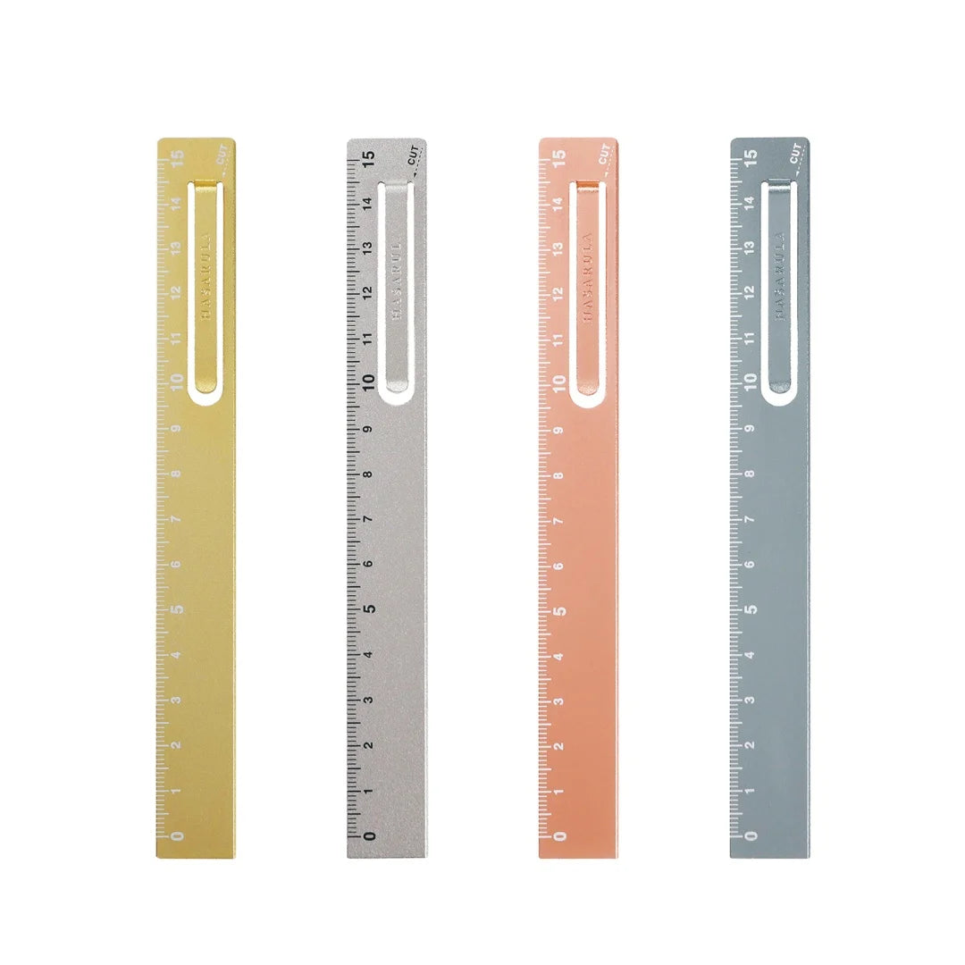 HASARULA Aluminum Ruler with Clip • Kutsuwa • TACTO Studio Stationery – TACTO STUDIO