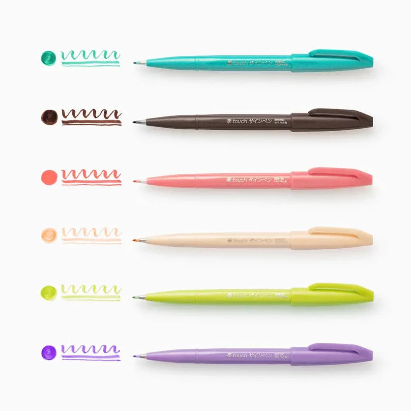 Fude Touch Brush Sign Pen - Autumn Series • Pentel • TACTO Studio ...
